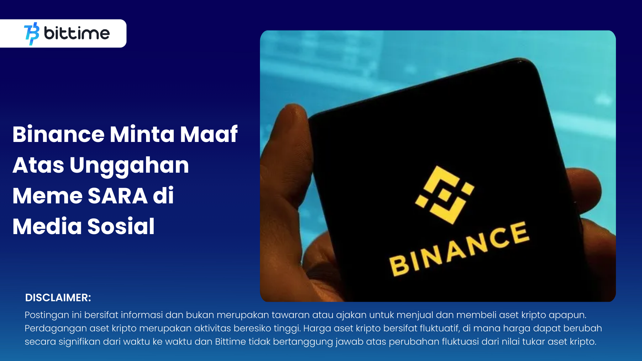 Binance Apologizes for Uploading SARA Memes on Social Media – Bittime