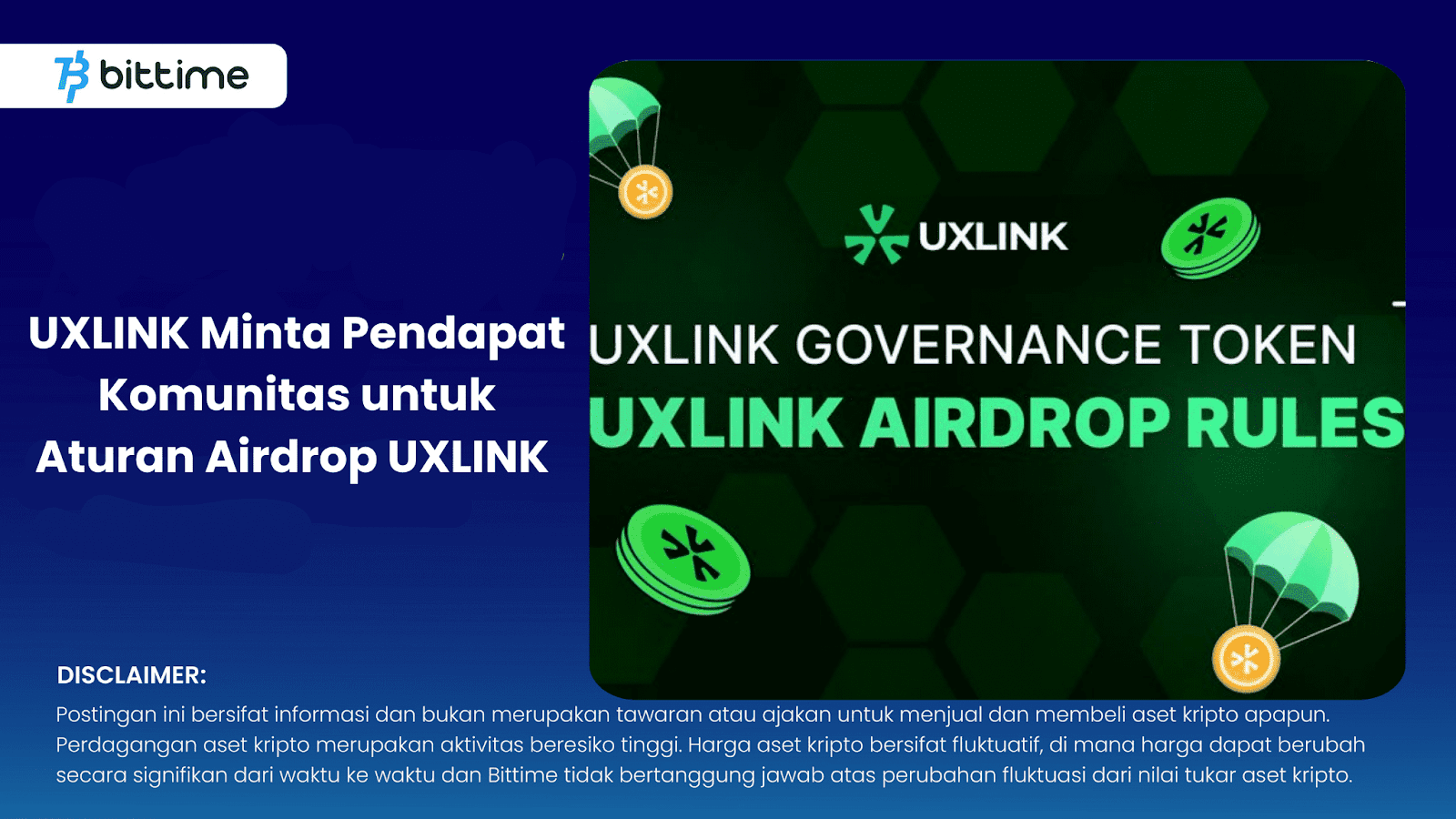 UXLINK Minta Pendapat Komunitas untuk Aturan Airdrop UXLINK – Bittime