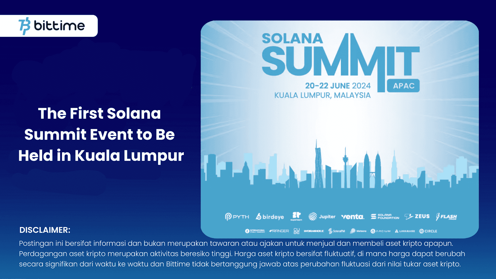 The First Solana Summit Event to Be Held in Kuala Lumpur – Bittime