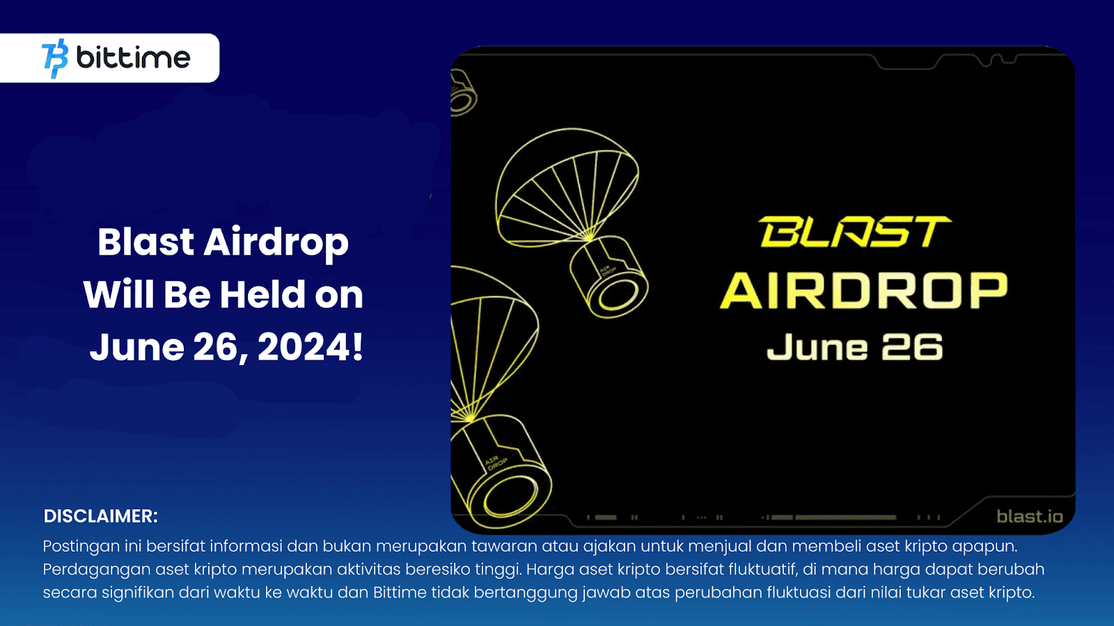 Blast Airdrop Will Be Held on June 26, 2024! – Bittime