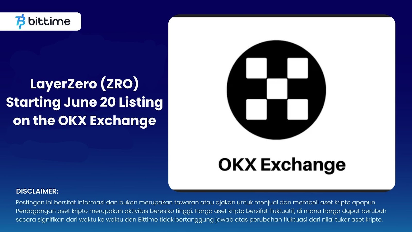LayerZero (ZRO) Starting June 20 Listing on the OKX Exchange – Bittime