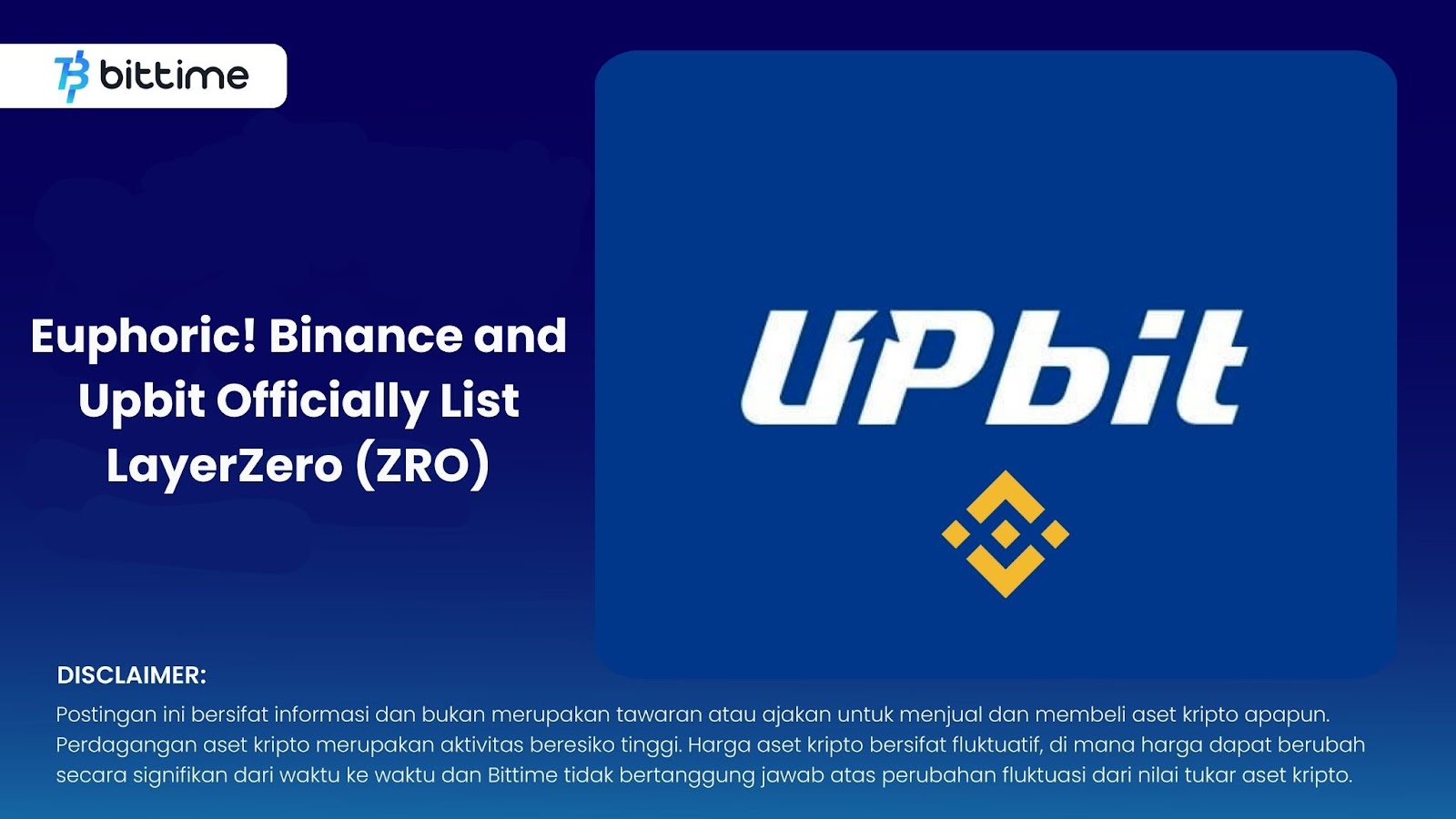 Euphoric! Binance and Upbit Officially List LayerZero (ZRO) – Bittime