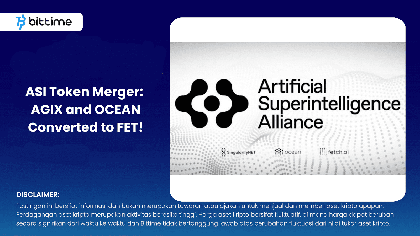 ASI Token Merger: AGIX and OCEAN Converted to FET! – Bittime