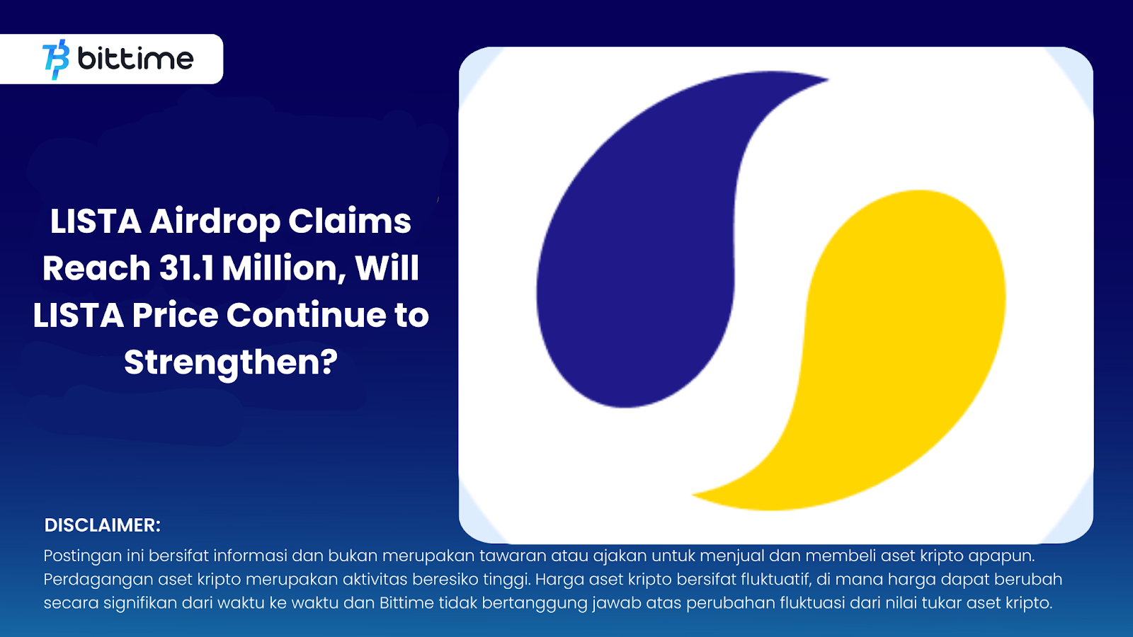 LISTA Airdrop Claims Reach 31.1 Million, Will LISTA Price Continue to ...