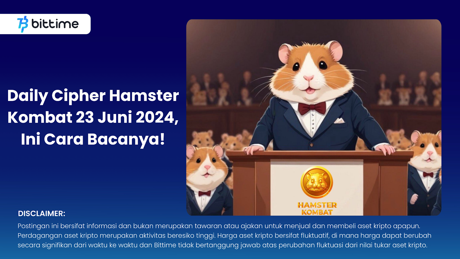 Daily Cipher Hamster Kombat 23 June 2024, Here's How to Read it! – Bittime