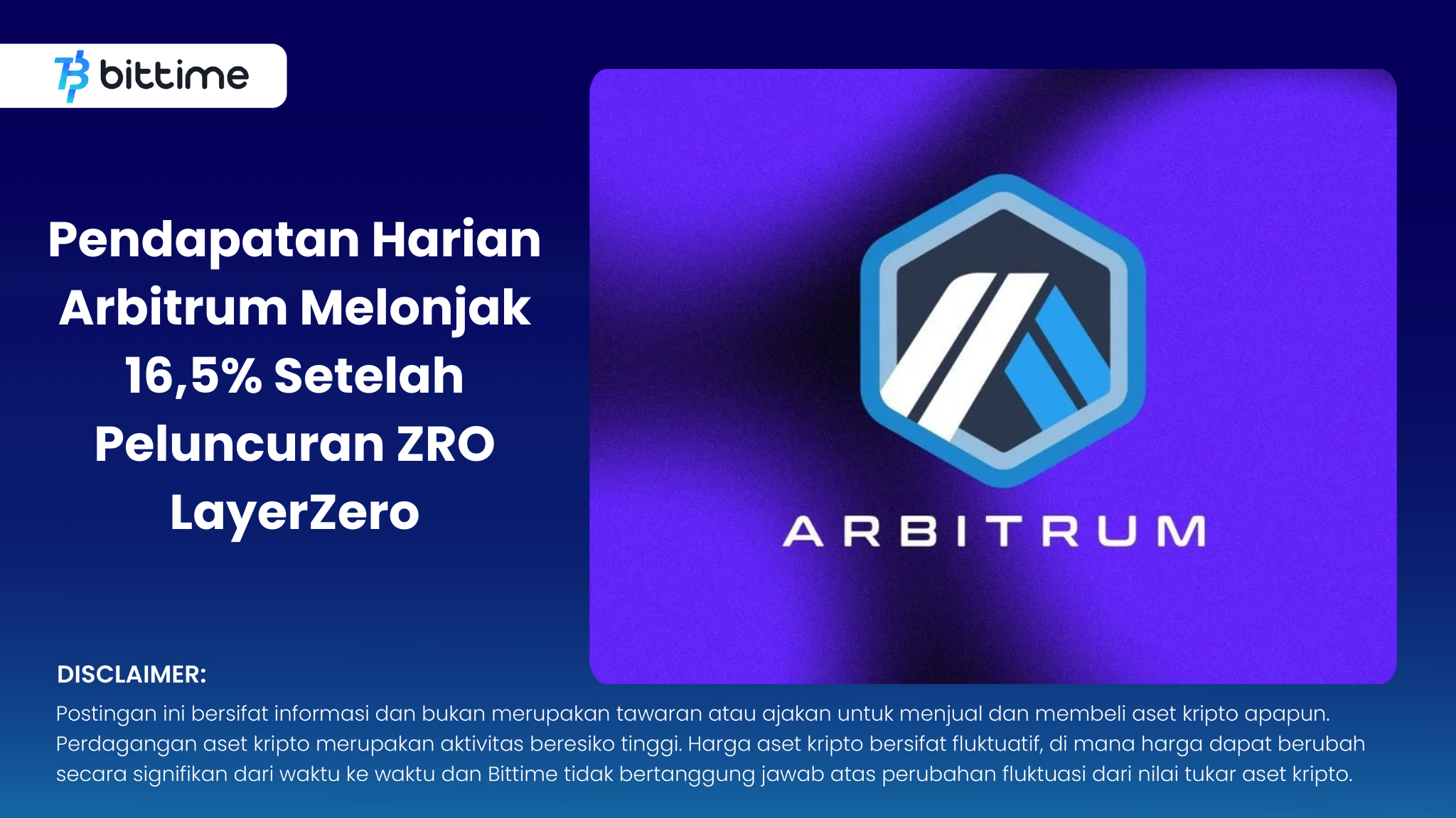 Arbitrum Daily Revenue Jumps 16.5% After Launch of ZRO LayerZero – Bittime