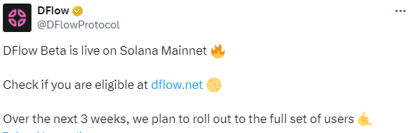 DFlow Luncurkan Beta di Mainnet Solana, Akses Publik Dibuka di Bulan Juni – Bittime