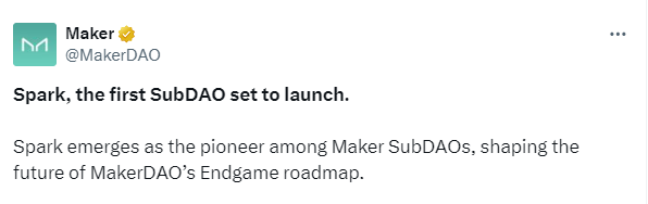 MakerDAO Luncurkan SubDAO Spark dan Umumkan Tokenomics SPK – Bittime
