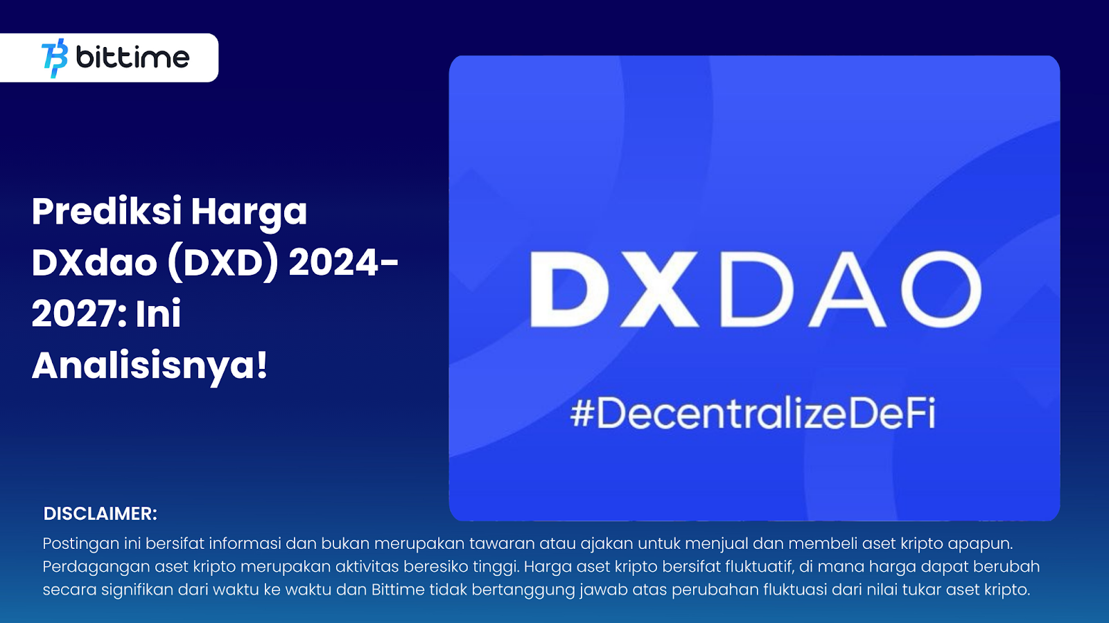 Prediksi Harga DXdao (DXD) 2024-2027: Ini Analisisnya! – Bittime