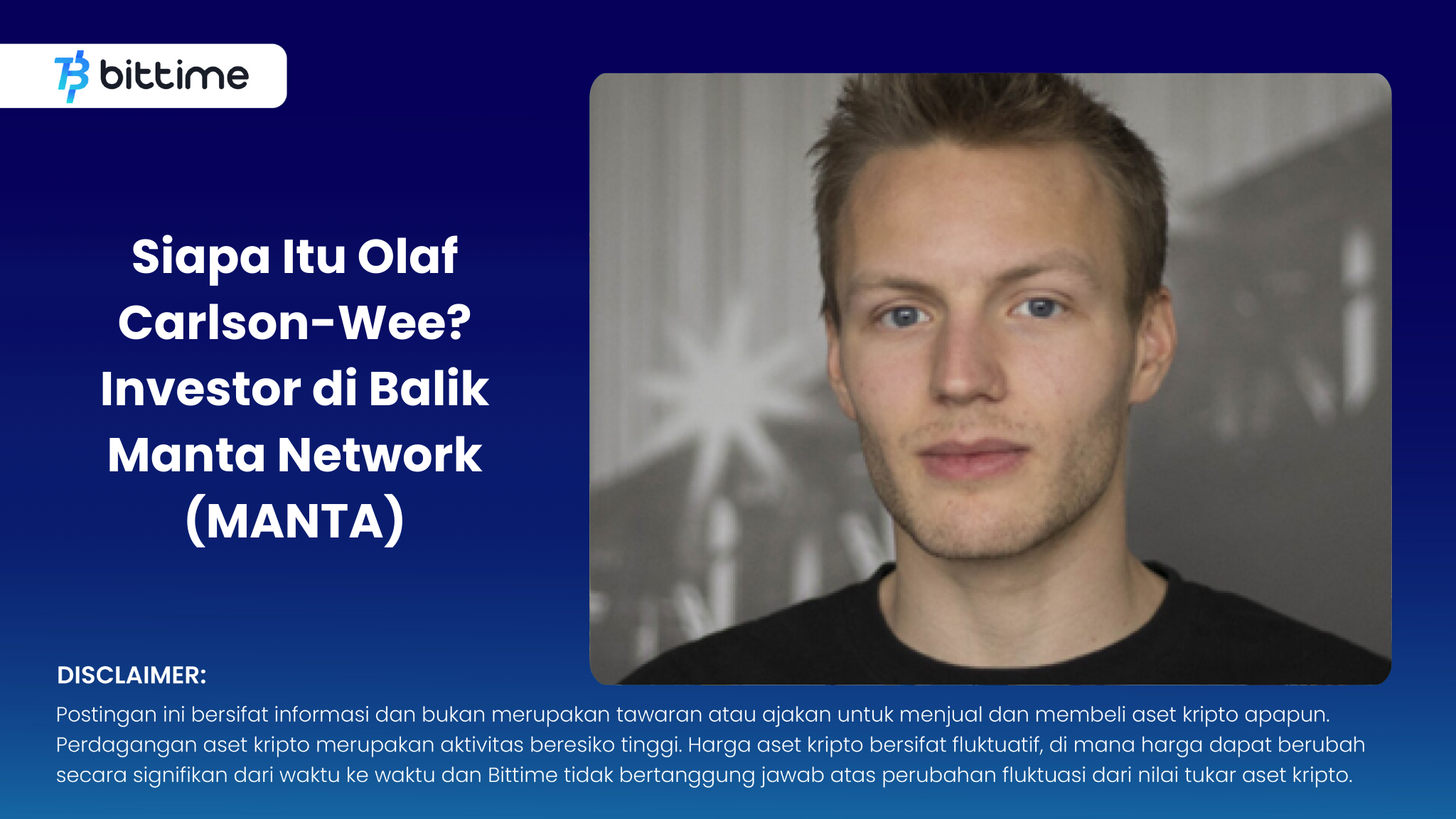 Siapa Itu Olaf Carlson-Wee? Investor di Balik Manta Network (MANTA ...