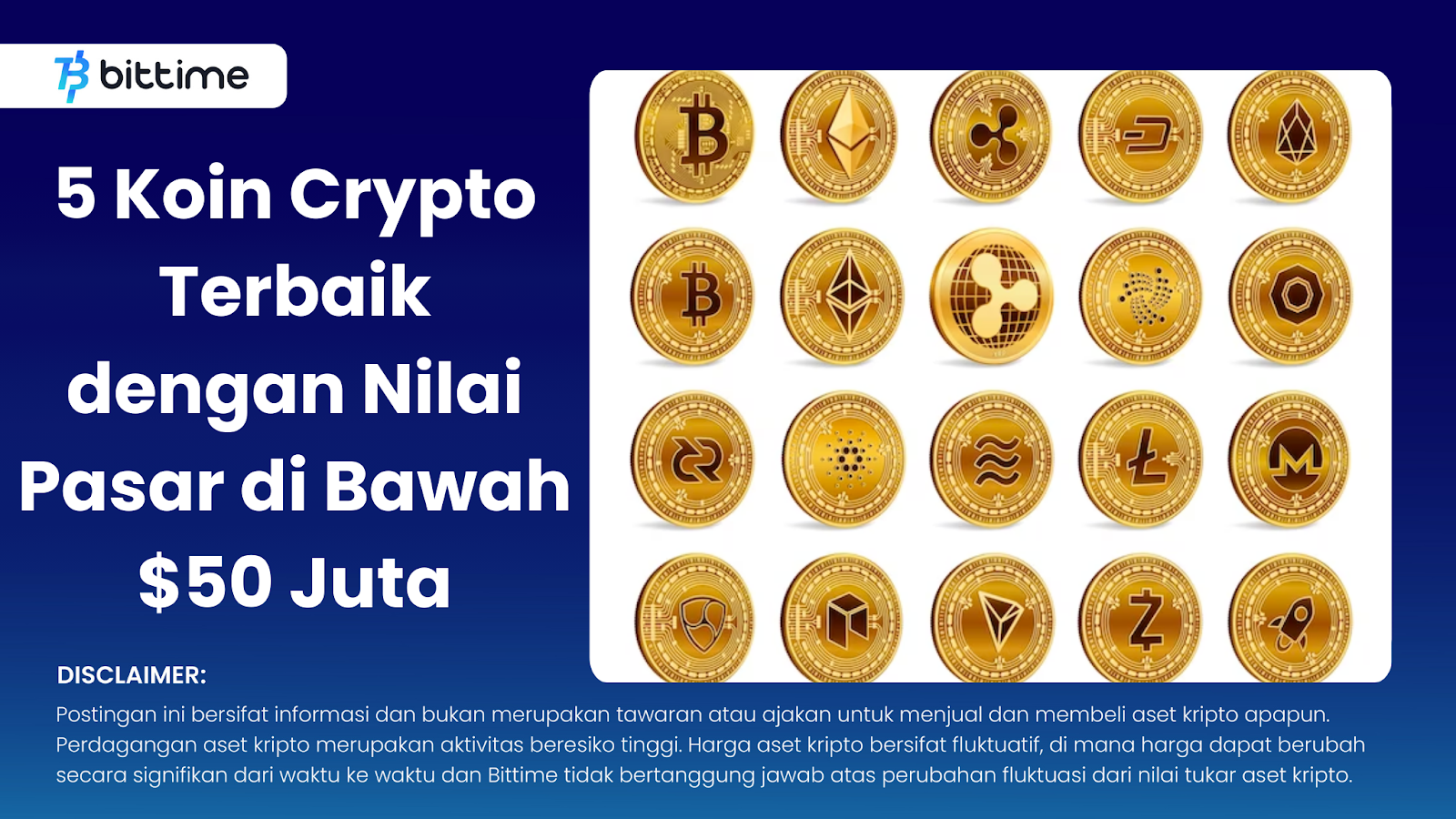 5 Koin Crypto Terbaik dengan Nilai Pasar di Bawah $50 Juta – Bittime