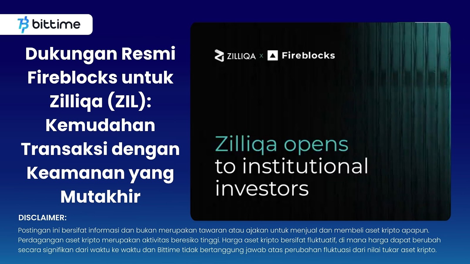 Dukungan Resmi Fireblocks untuk Zilliqa (ZIL): Kemudahan Transaksi dengan Keamanan yang Mutakhir ...