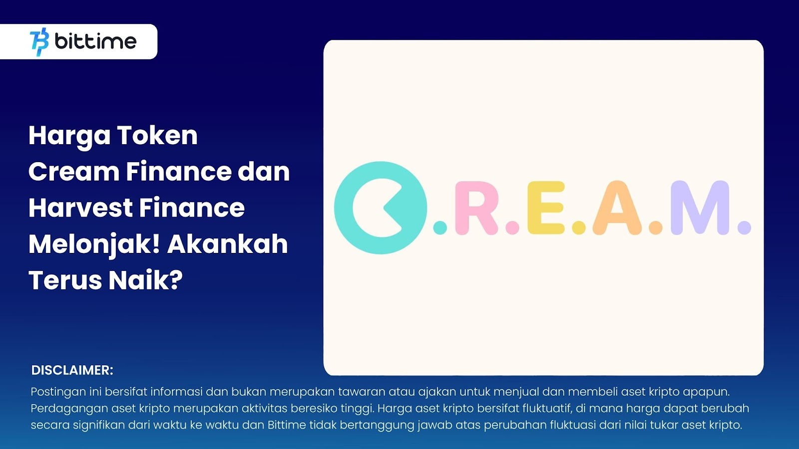 Harga Token Cream Finance dan Harvest Finance Melonjak! Akankah Terus ...