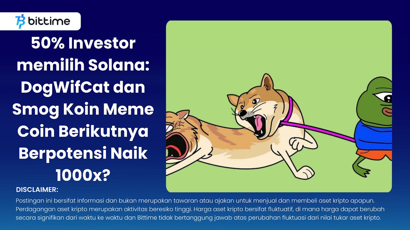 50% Investor Memilih Solana: DogWifCat dan SMOG Koin Meme Coin Berikutnya Berpotensi Naik 1000x ...