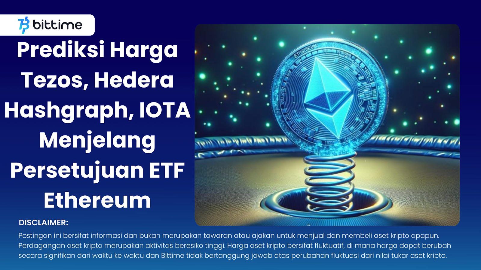 Prediksi Harga Tezos, Hedera Hashgraph, IOTA Menjelang Persetujuan ETF Ethereum – Bittime