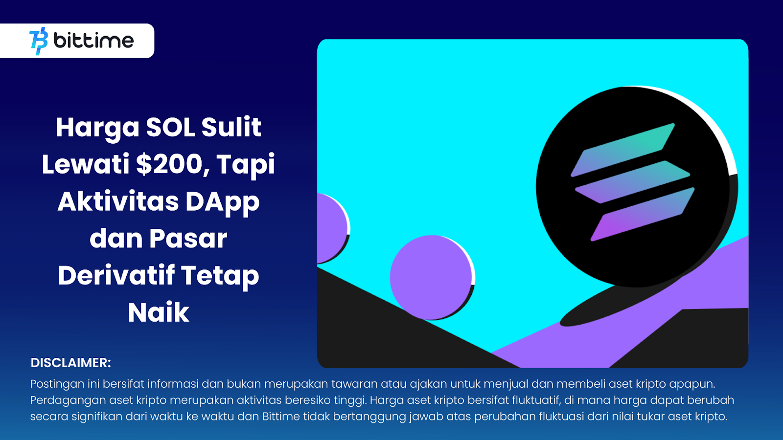 Harga SOL Sulit Lewati $200, Tapi Aktivitas DApp dan Pasar Derivatif Tetap Naik – Bittime