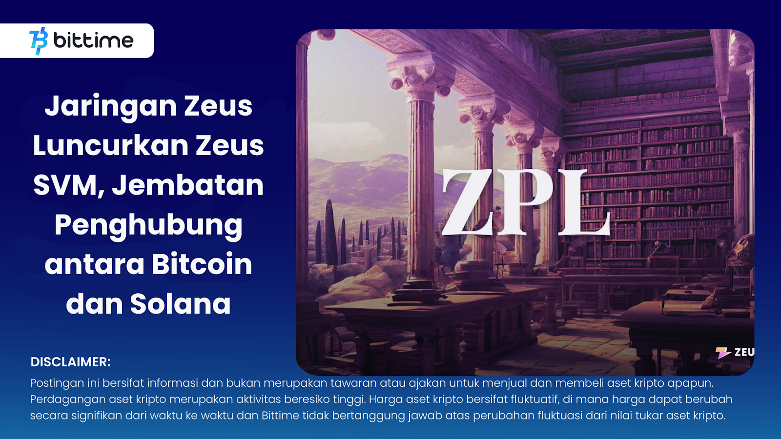 Jaringan Zeus Luncurkan Zeus SVM, Jembatan Penghubung antara Bitcoin dan Solana – Bittime