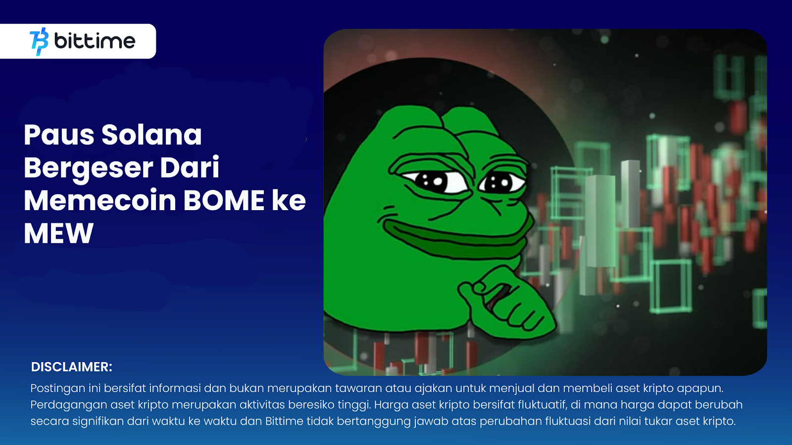Paus Solana Bergeser Dari Memecoin BOME ke MEW – Bittime