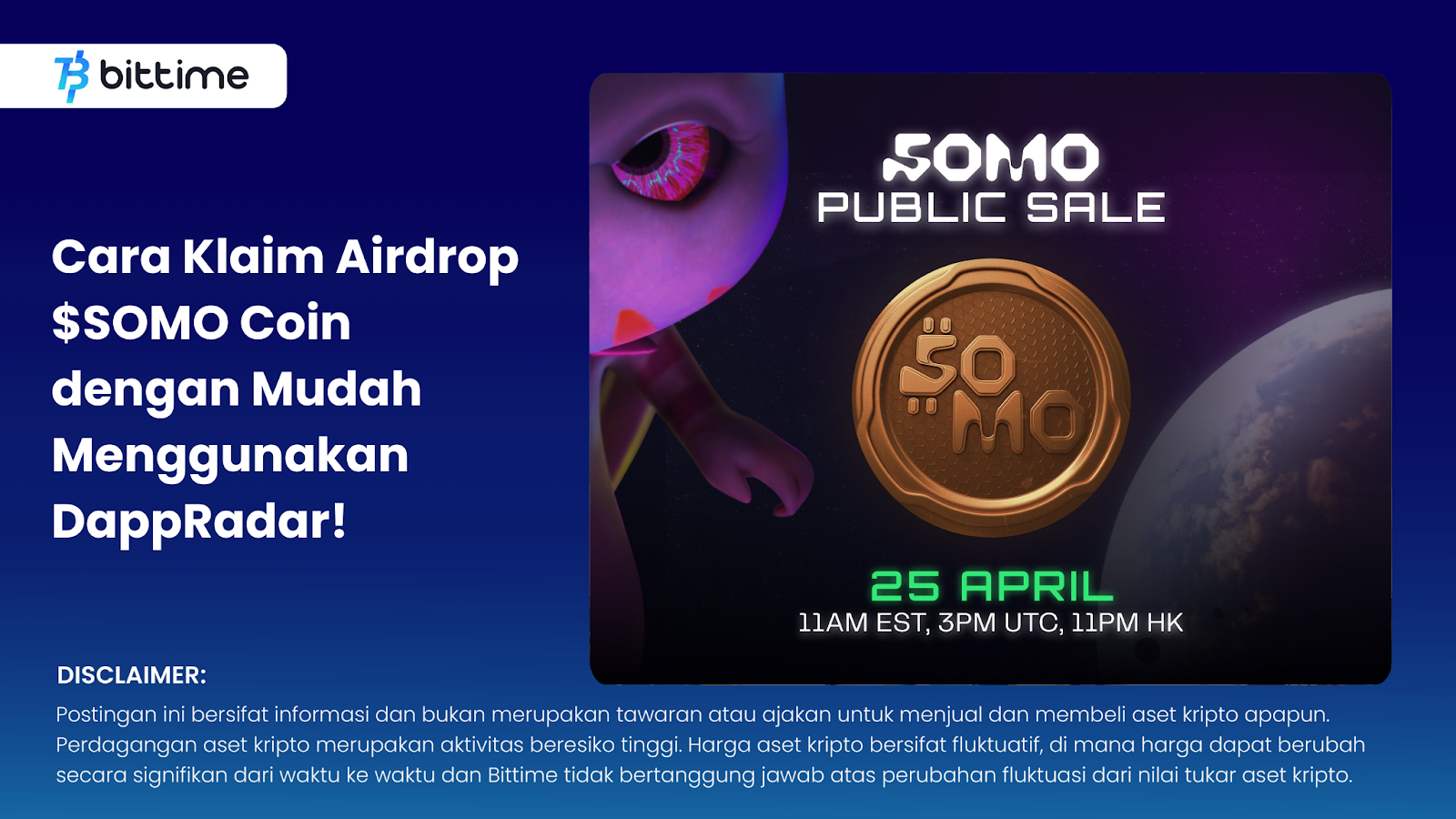 Cara Klaim Airdrop $SOMO Coin dengan Mudah Menggunakan DappRadar! – Bittime