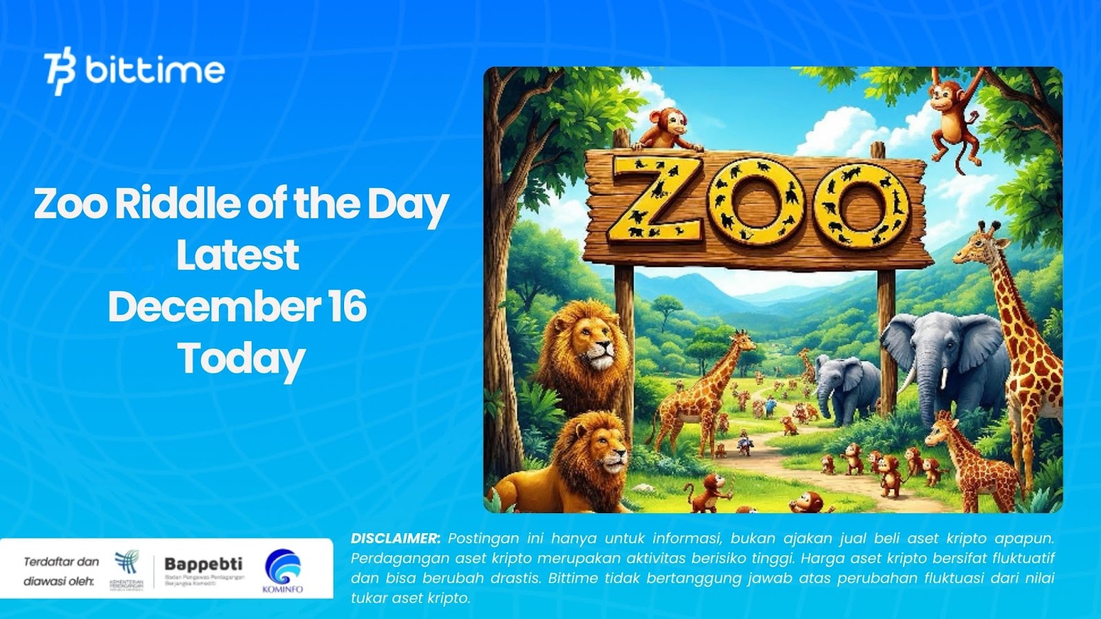 Zoo Riddle of the Day Latest December 16 Today – Bittime