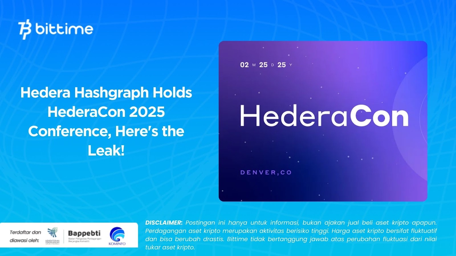 Hedera Hashgraph Holds HederaCon 2025 Conference, Here's the Leak! – Bittime