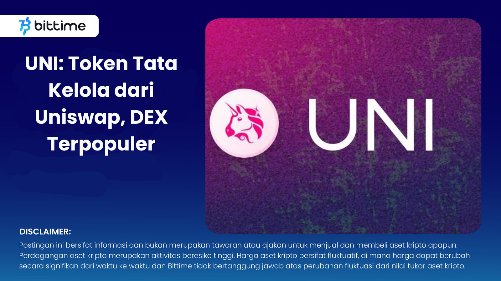 UNI: Governance Token of Uniswap, the Most Popular DEX – Bittime