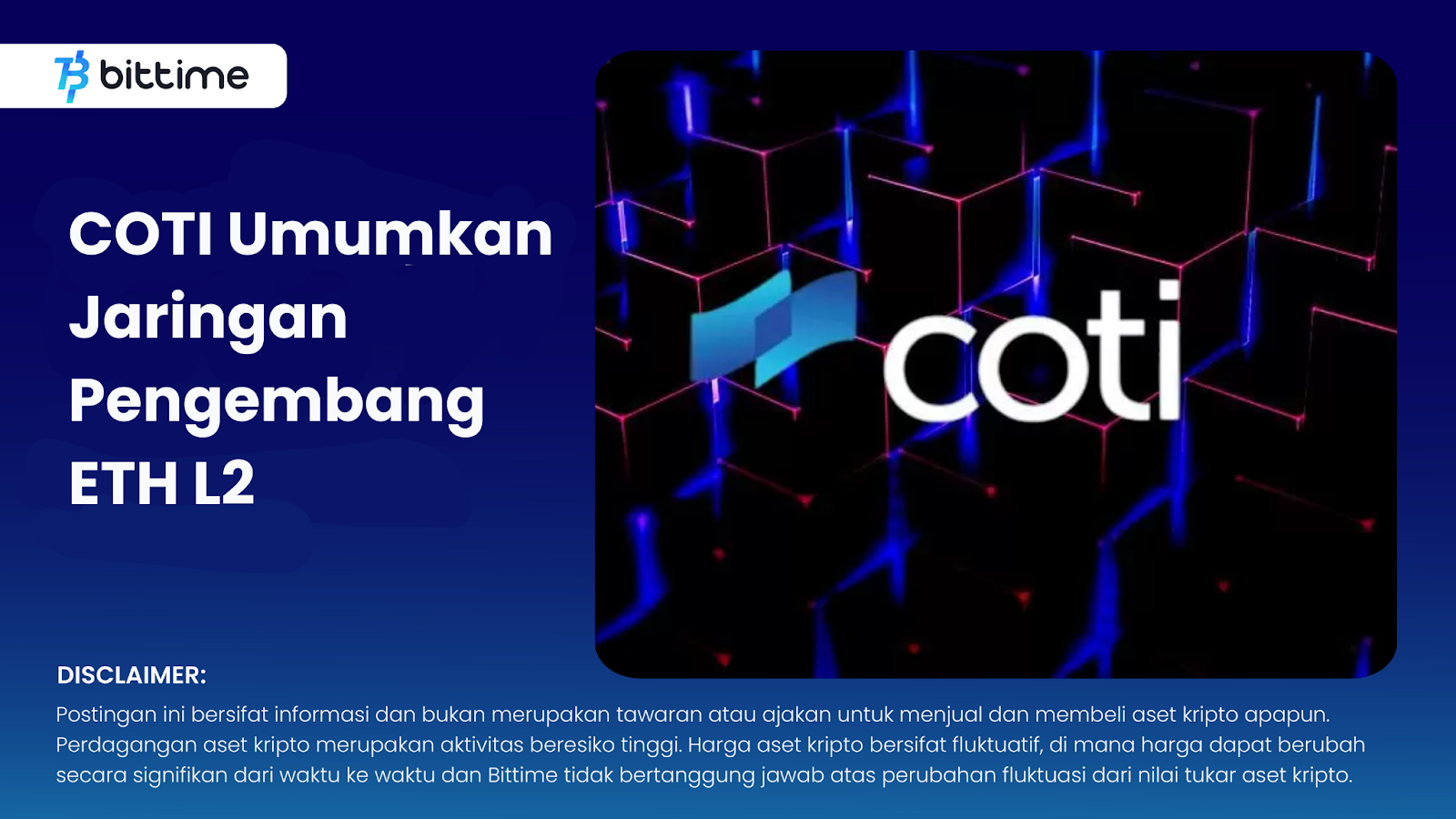 COTI Announces ETH L2 Developer Network – Bittime