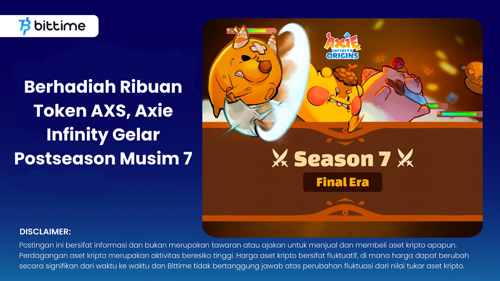 Rewarded with Thousands of AXS Tokens, Axie Infinity Holds Postseason ...