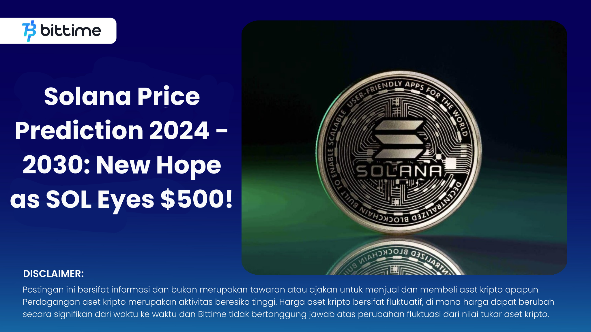 Solana Price Prediction 2024 - 2030: New Hope as SOL Eyes $500! – Bittime