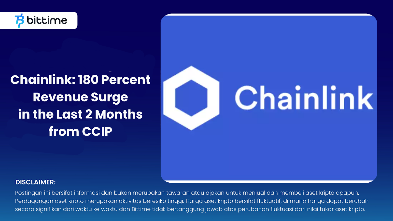 Chainlink: 180 Percent Revenue Surge in the Last 2 Months from CCIP – Bittime