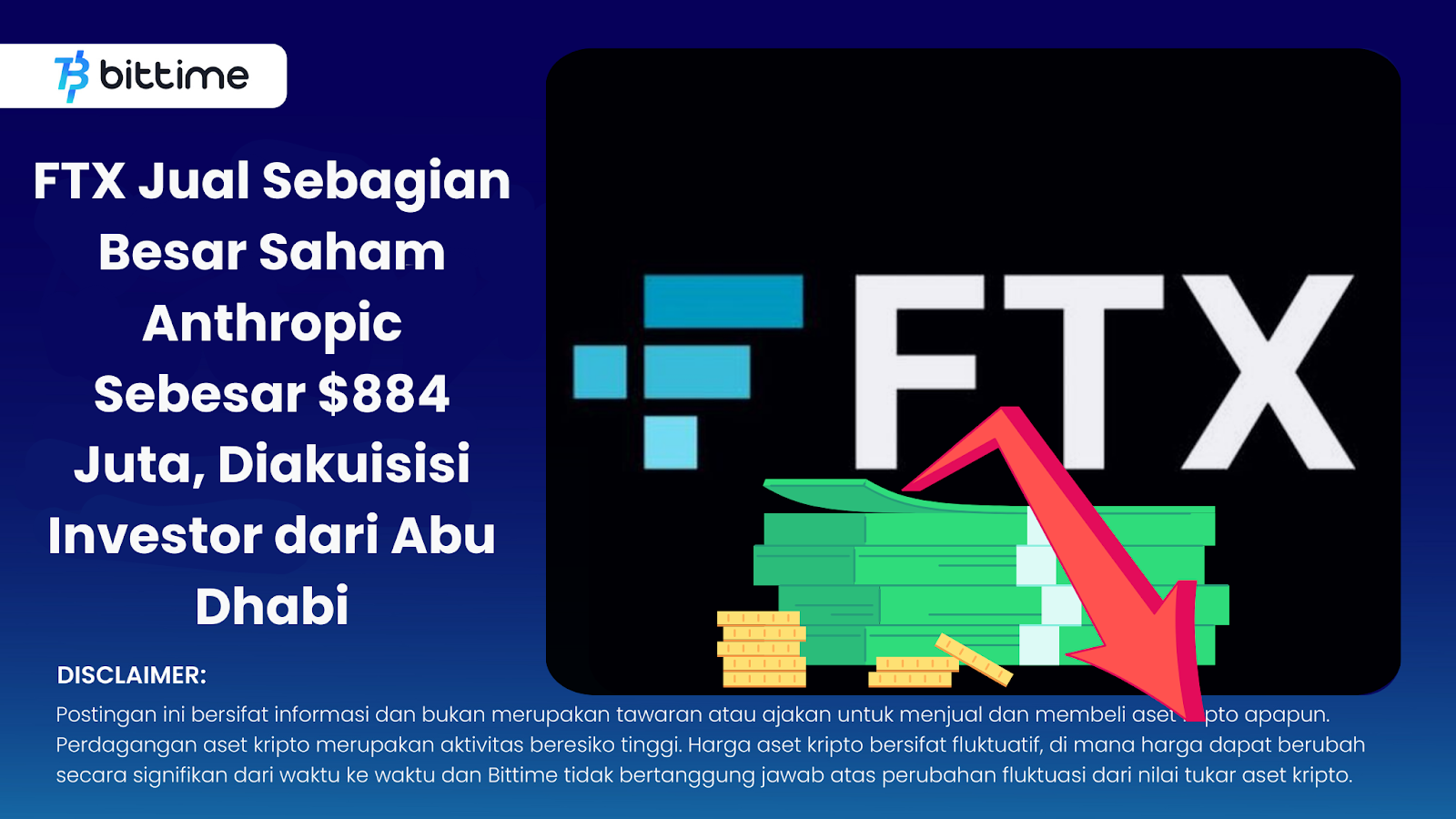 FTX Sells Most of Anthropic Shares for $884 Million, Acquired by Investors from Abu Dhabi – Bittime
