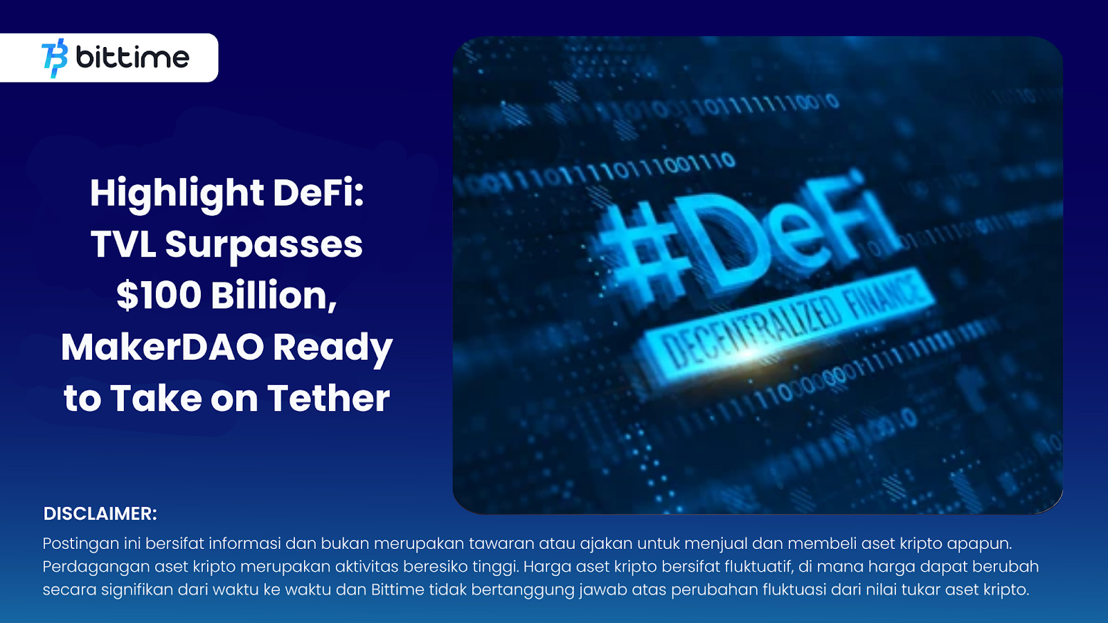 Highlight DeFi: TVL Surpasses $100 Billion, MakerDAO Ready to Take on ...