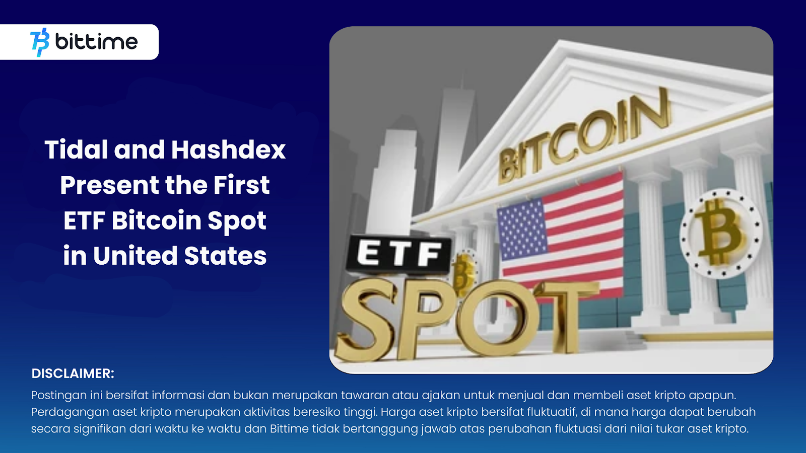 Tidal and Hashdex Present the First ETF Bitcoin Spot in United States ...