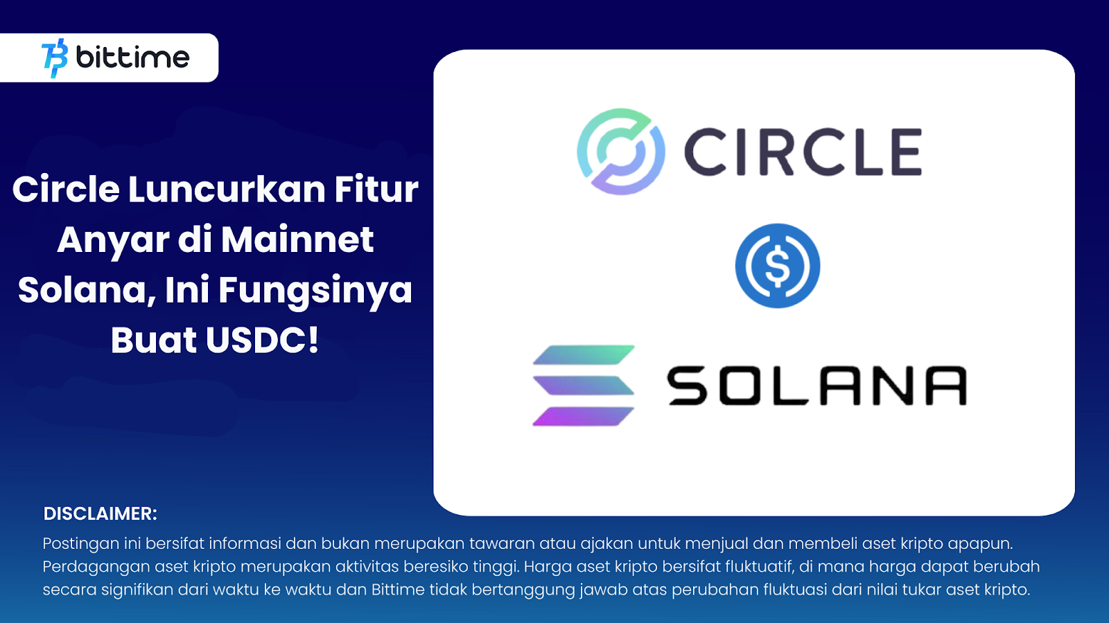 Circle Launches New Feature on Solana Mainnet, Here's What It Does to Create USDC! – Bittime