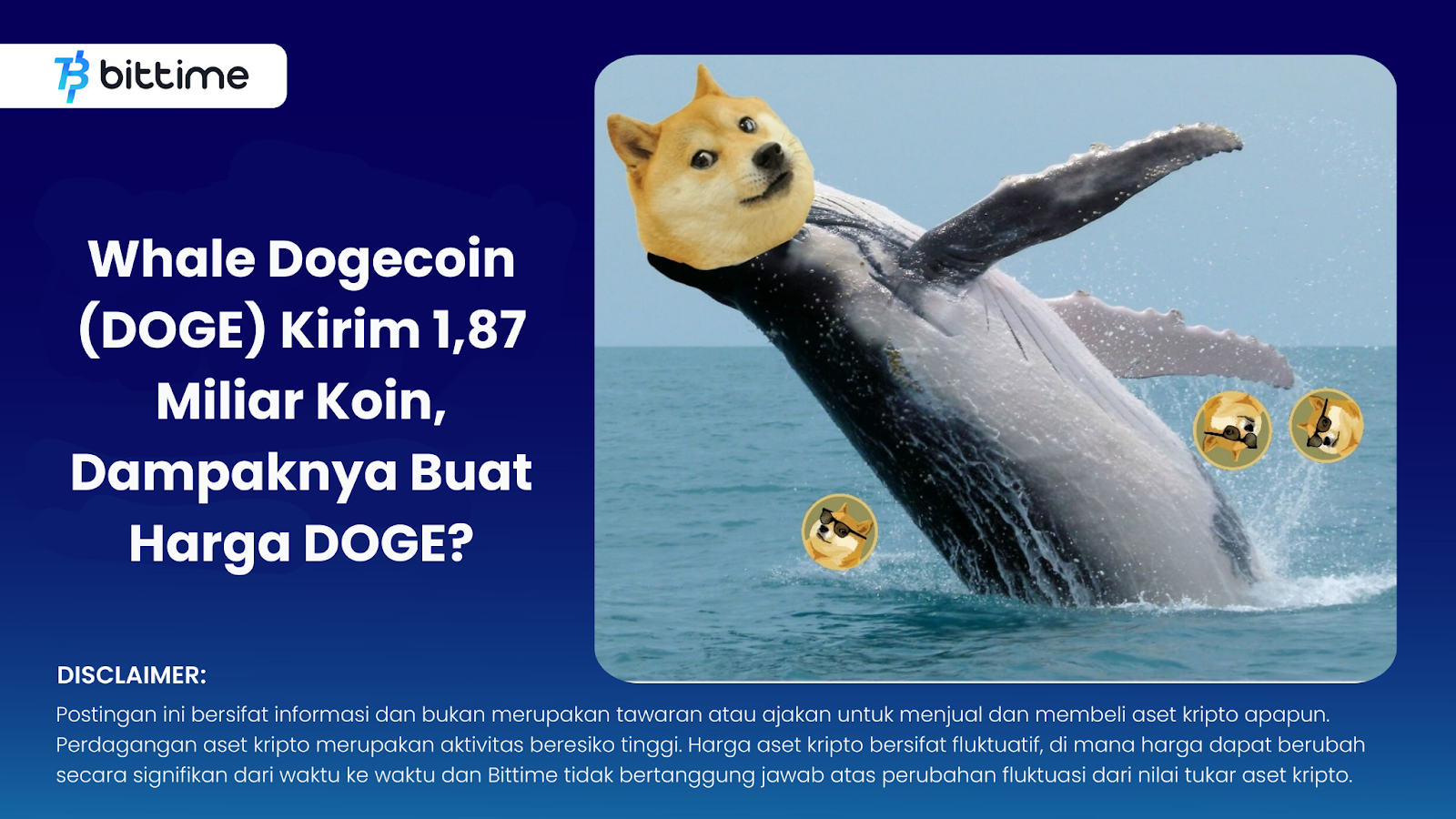 Whale Dogecoin (DOGE) Sends 1.87 Billion Coins, Impact on DOGE Price? – Bittime