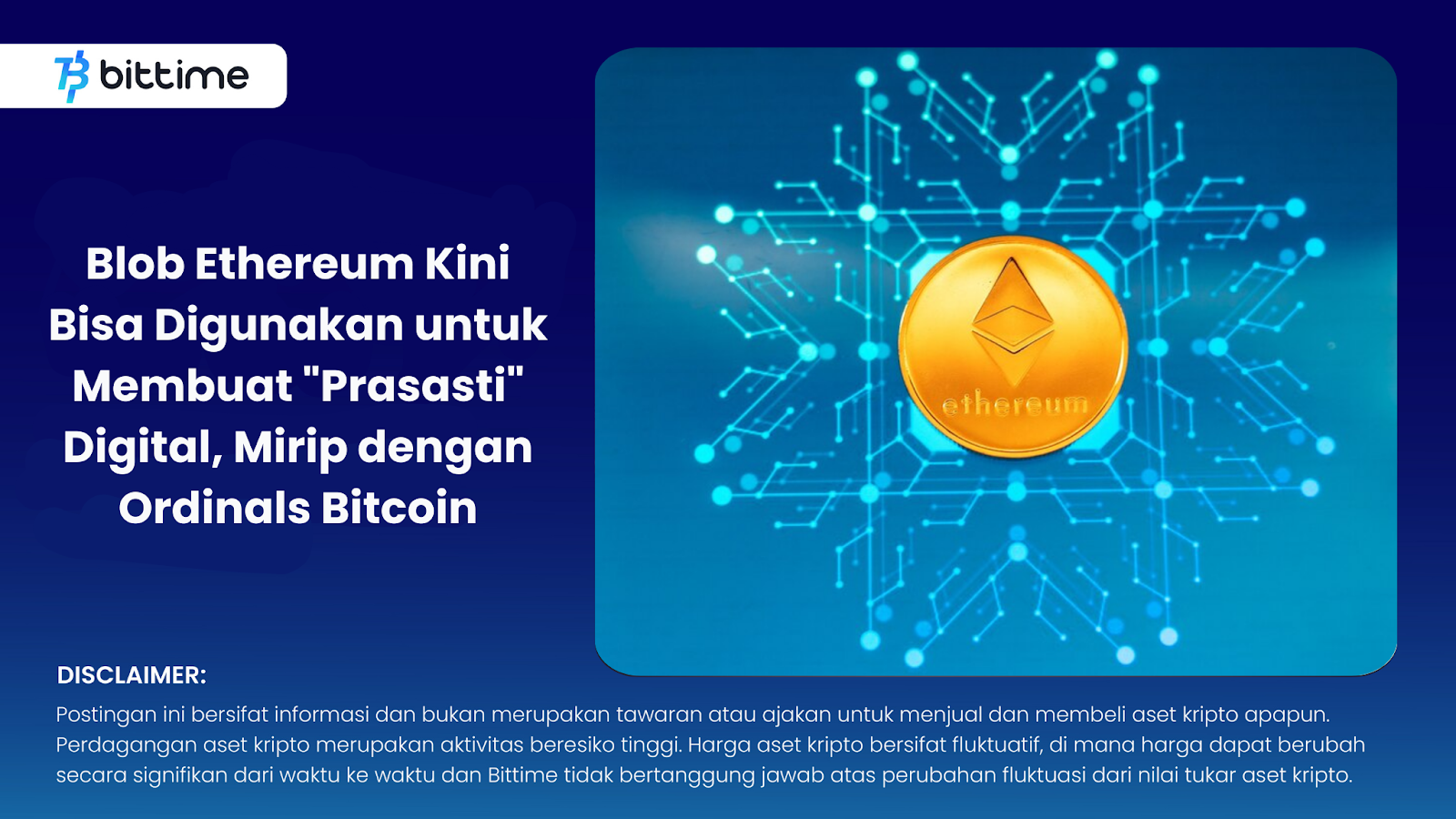Blob Ethereum Kini Bisa Digunakan untuk Membuat "Prasasti" Digital, Mirip dengan Ordinals ...