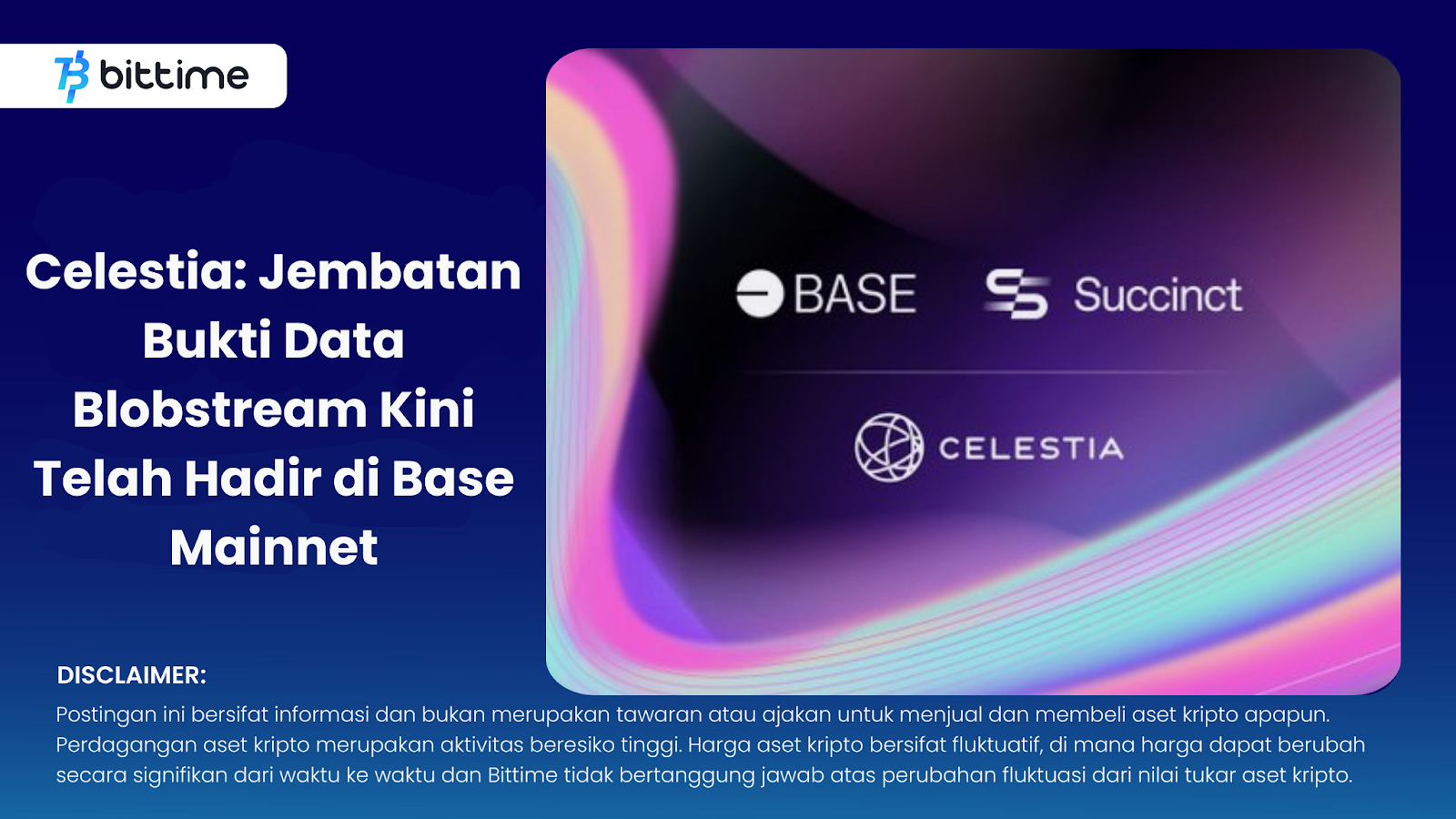 Celestia: Blobstream Data Proof Bridge Now Available on Mainnet Base – Bittime