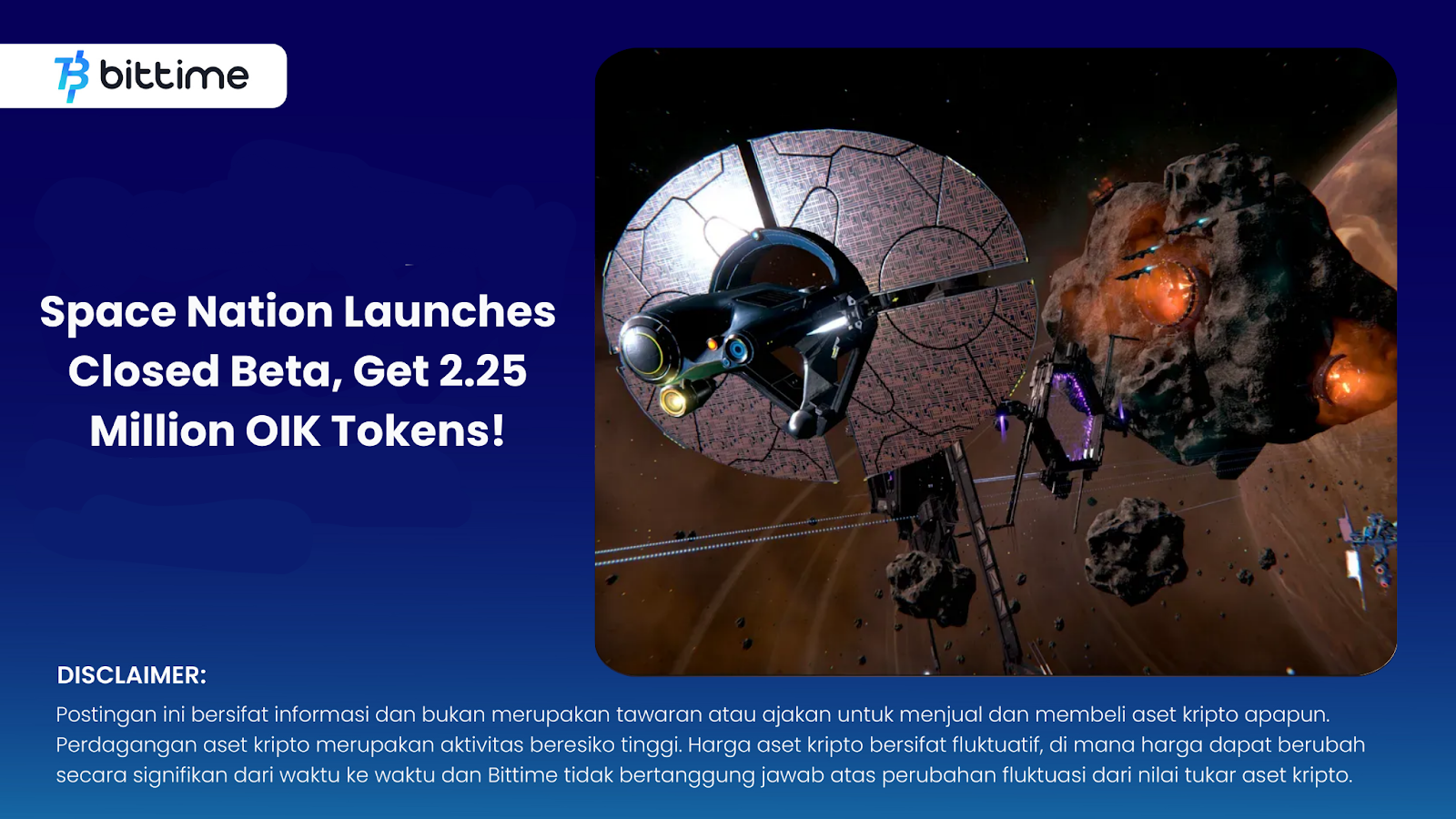 Space Nation Launches Closed Beta, Get 2.25 Million OIK Tokens! – Bittime