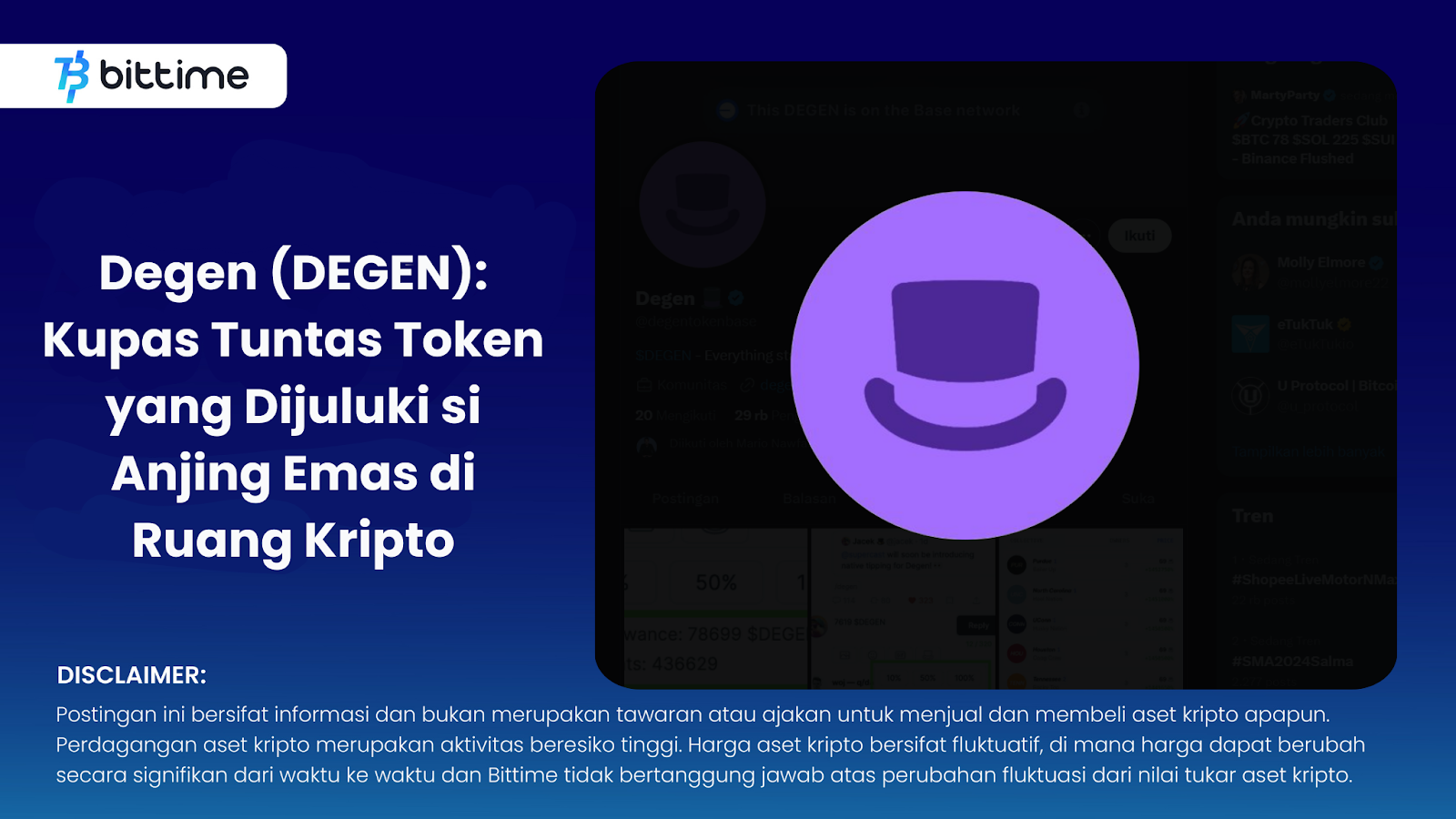 Degen (DEGEN): Thoroughly Peel the Token Nicknamed the Golden Dog in the Crypto Space – Bittime