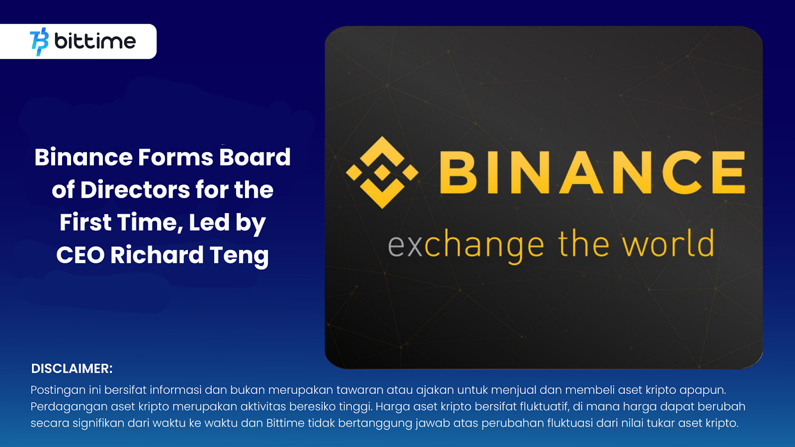 Binance Forms a Board of Directors for the First Time, Led by CEO ...
