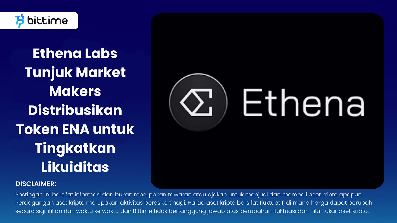 Ethena Labs Appoints Market Makers to Distribute ENA Tokens to Increase Liquidity – Bittime