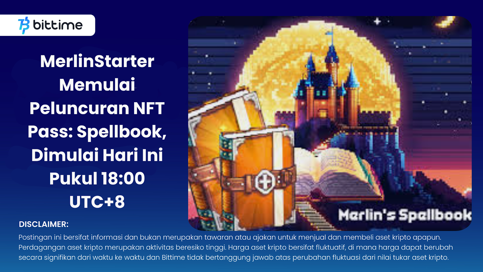 MerlinStarter Begins Rollout of NFT Pass: Spellbook, Starting Today at 18:00 UTC+8 – Bittime