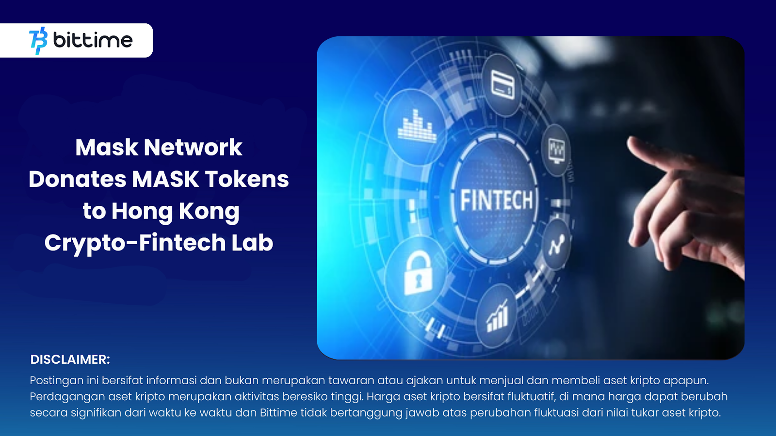 Mask Network Donates MASK Tokens to Hong Kong Crypto-Fintech Lab – Bittime