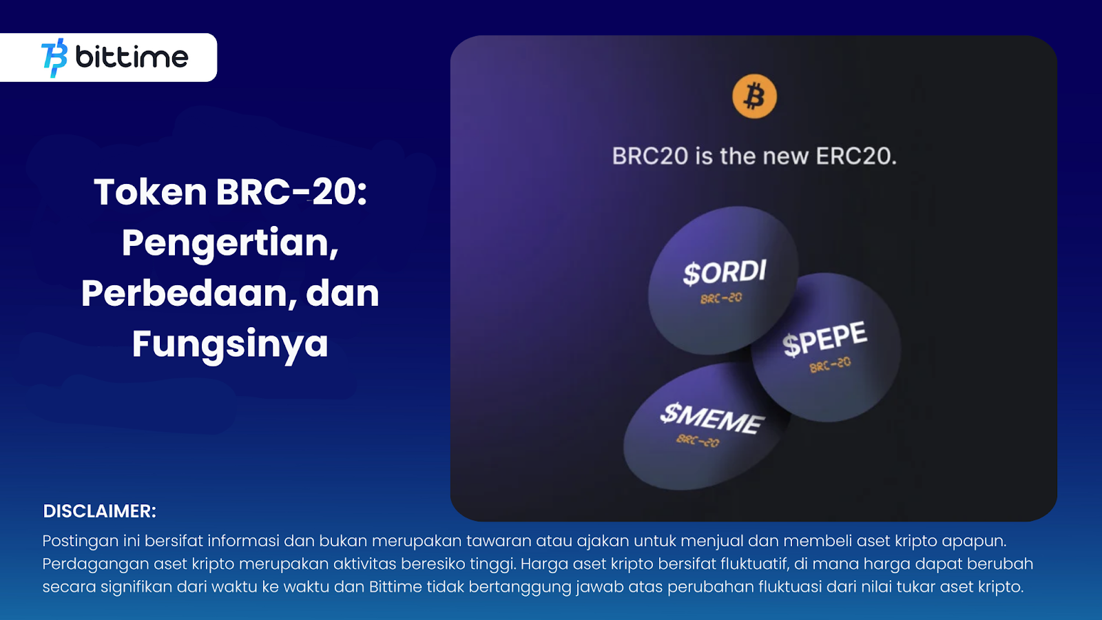 BRC-20 Token: Definition, Differences, and Functions – Bittime BRC-20 Token: Definition, Differences, and Functions – Bittime