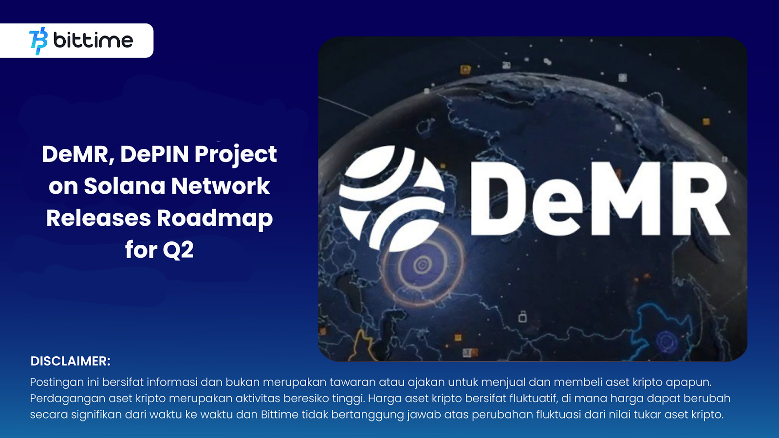 DeMR, DePIN Project on Solana Network Releases Roadmap for Q2 – Bittime