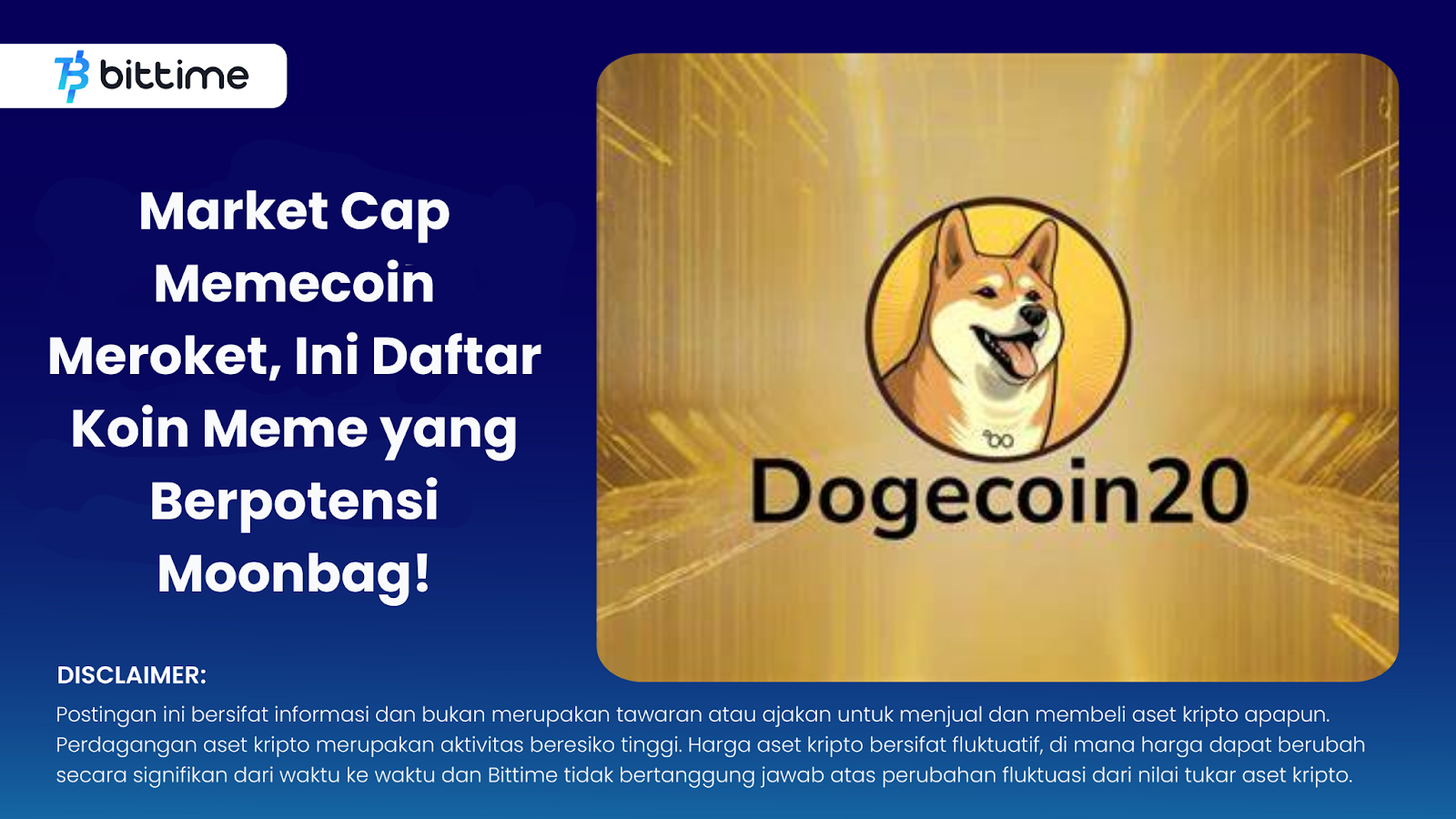 Market Cap Memecoin Meroket, Ini Daftar Koin Meme yang Berpotensi Moonbag! – Bittime