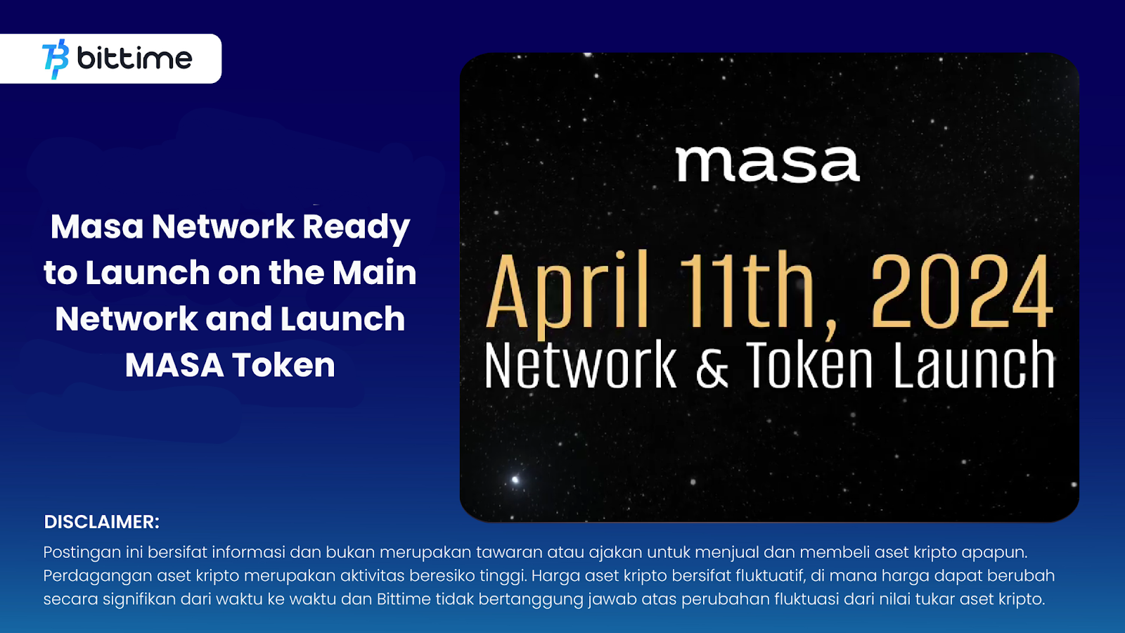 Masa Network Ready to Launch on the Main Network and Launch MASA Token – Bittime