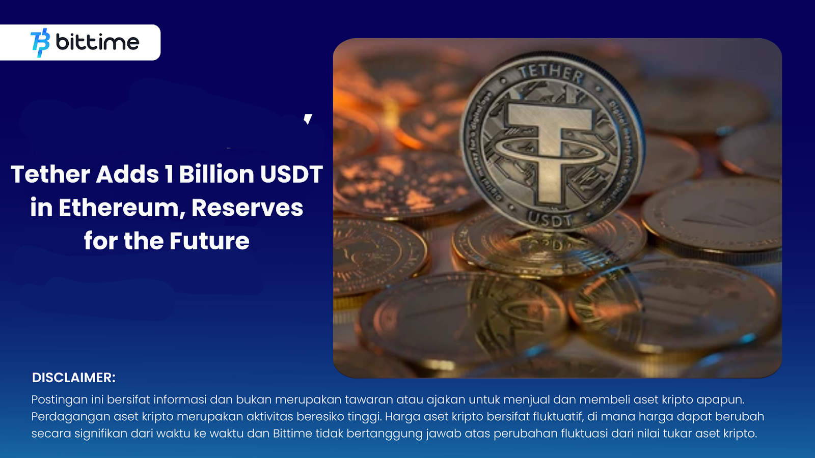 Tether Adds 1 Billion USDT in Ethereum, Reserves for the Future – Bittime Tether Adds 1 Billion USDT in Ethereum, Reserves for the Future – Bittime