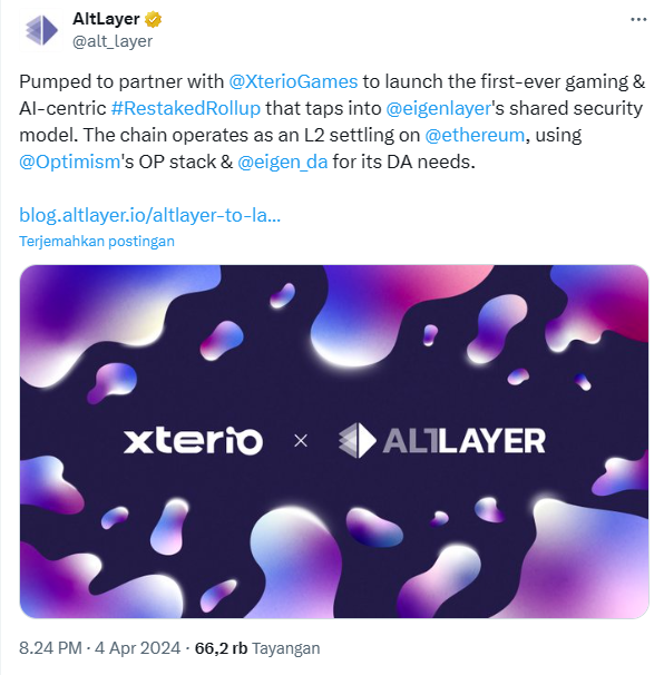 Web3 Gaming Revolution: AltLayer and Xterio Present Restaked Rollup! – Bittime