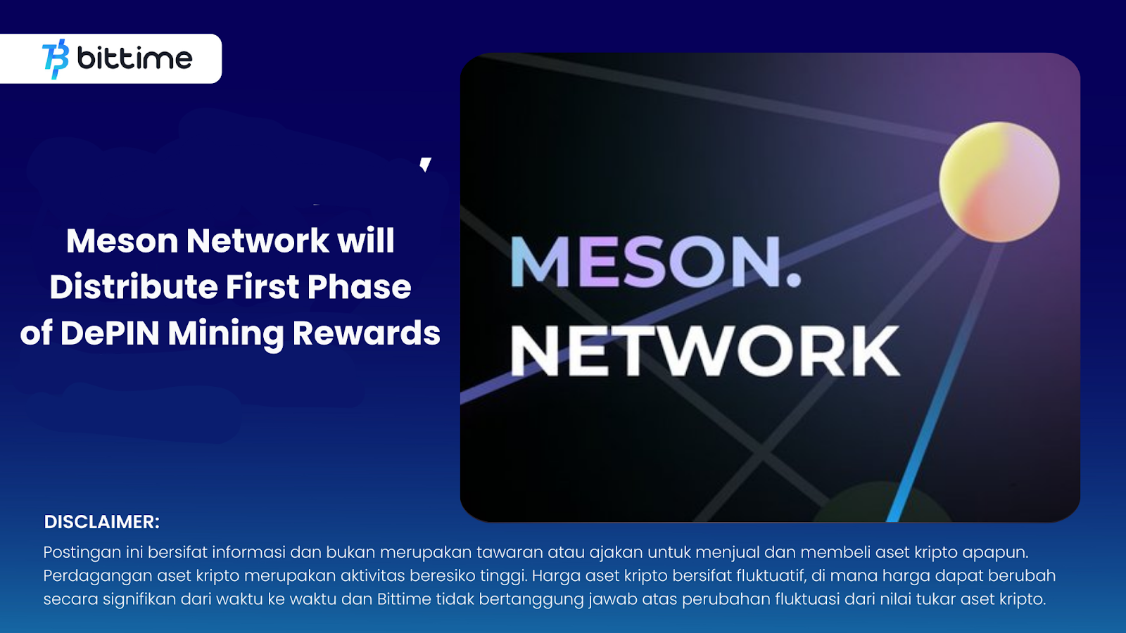 Meson Network will Distribute First Phase of DePIN Mining Rewards – Bittime